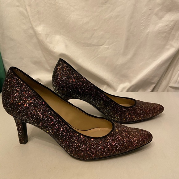 Naturalizer | Shoes | Naturalizer Purplegold Glitter Pumps New | Poshmark
